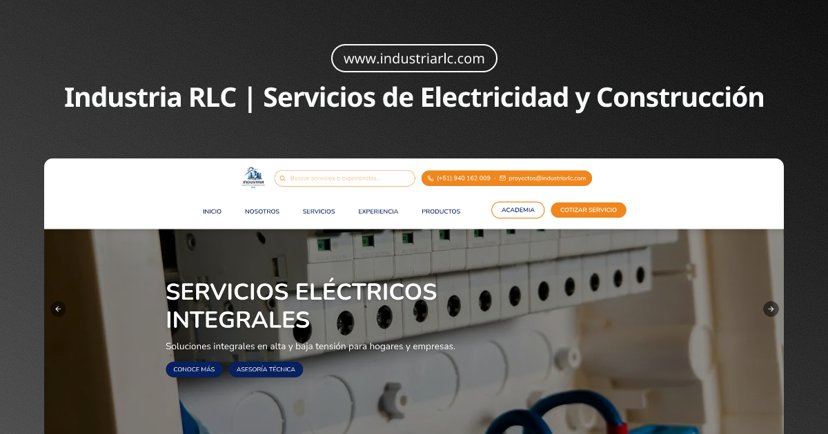 Industria RLC - Servicios Eléctricos Integrales en Lima, Perú